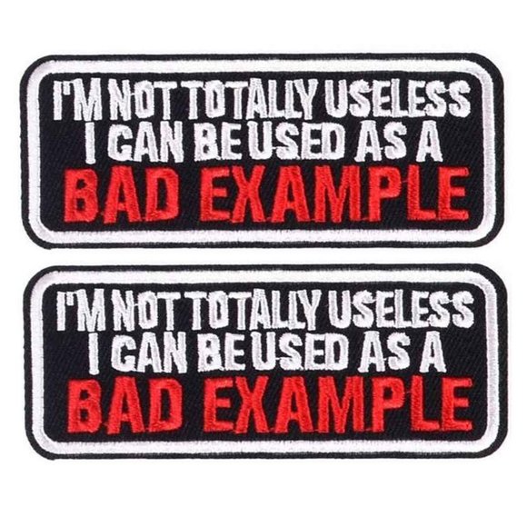 Accessories | New Funny Novelty Bad Example Iron On Patches | Poshmark